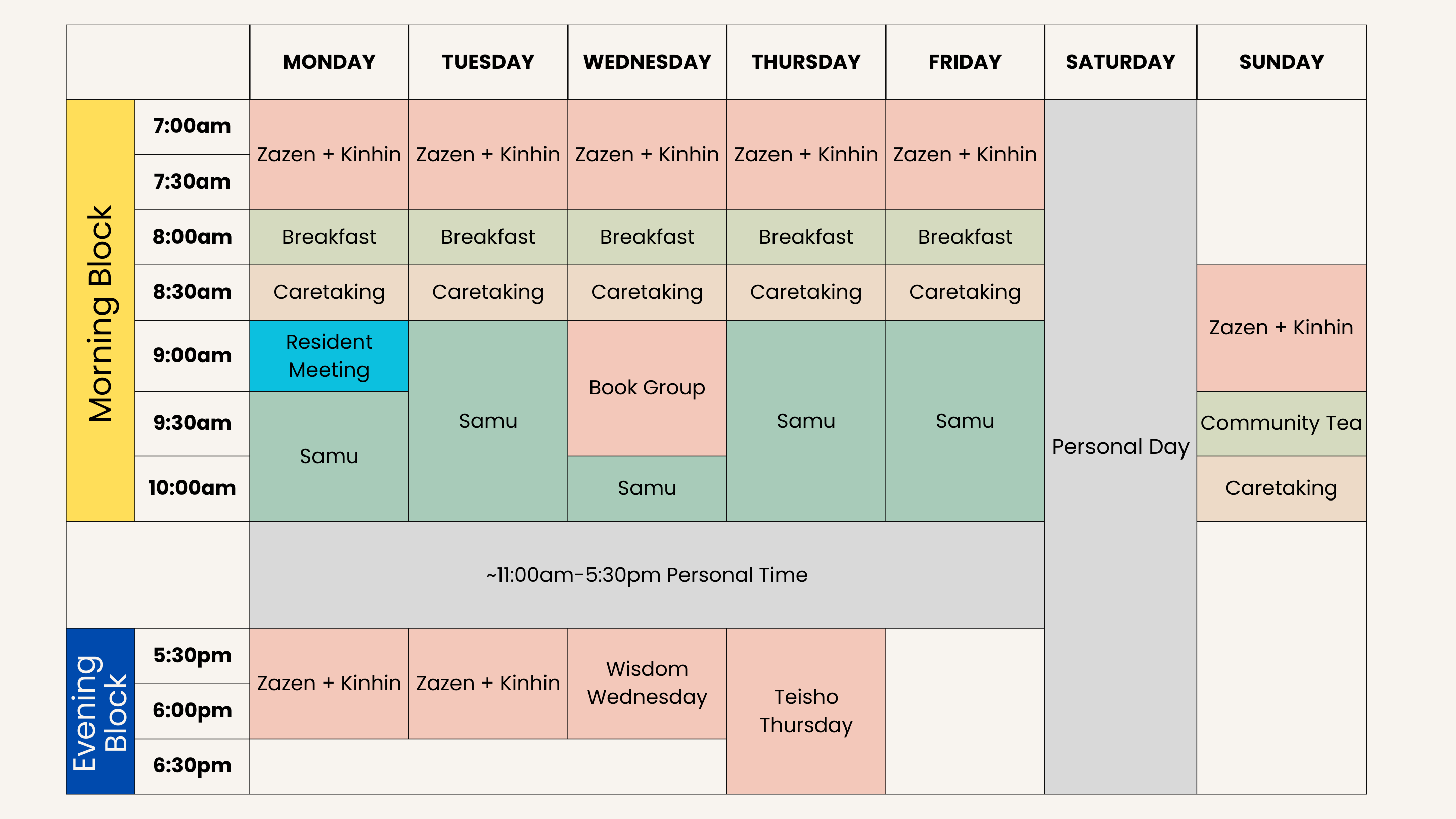 Residency Schedule – Mountain Cloud Zen Center